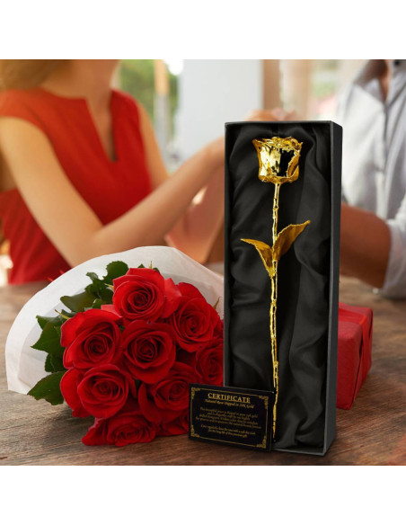 Trandafir placat cu aur 24k - www.roua.ro
