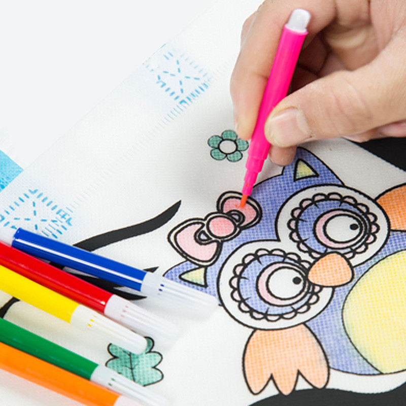 Super pungute de colorat pentru copii (Model: Paun) - www.roua.ro