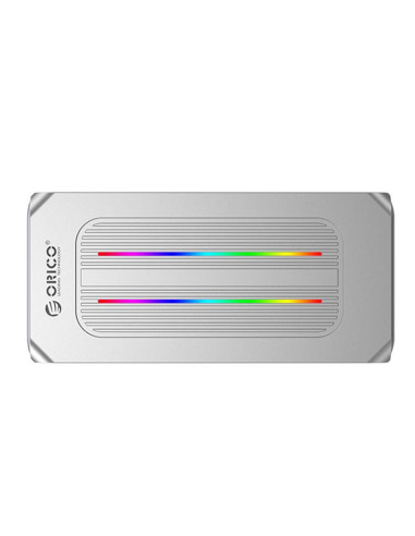 Rack SSD Orico M2R1-G2 USB3.2 GEN2 NVMe M.2 gri iluminare RGB - www.roua.ro