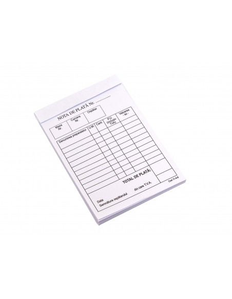 Nota de plata ospatar A6 - www.roua.ro